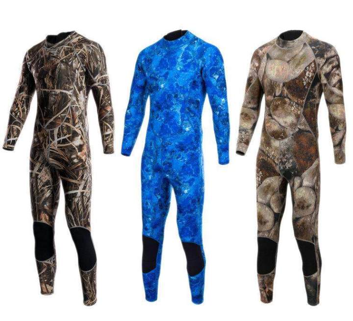 Diving Suit Men 3mm Camouflage Thick Cold Warm Free Diving Deep Diving ...