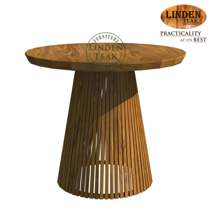 Handcrafted Solid Teak Wood Modern Basket Round Table | Lazada PH