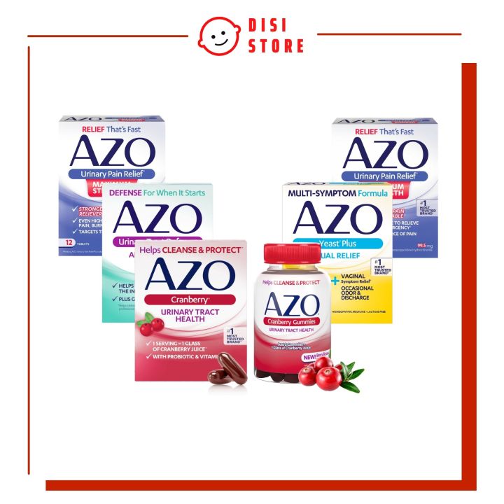 Azo Cranberry Đỏ / Azo Kẹo / Azo Yeat Plus Vàng / Azo Maximum Strength ...