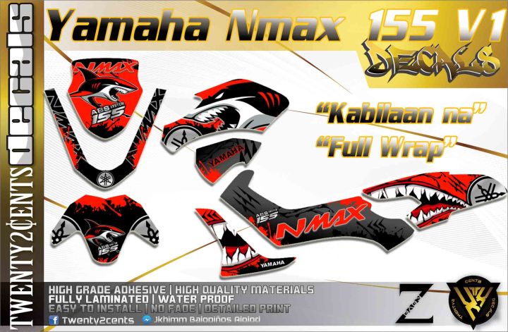 High-Quality Decals and Stickers for yamaha NMAX 155 V1 full wrap ...