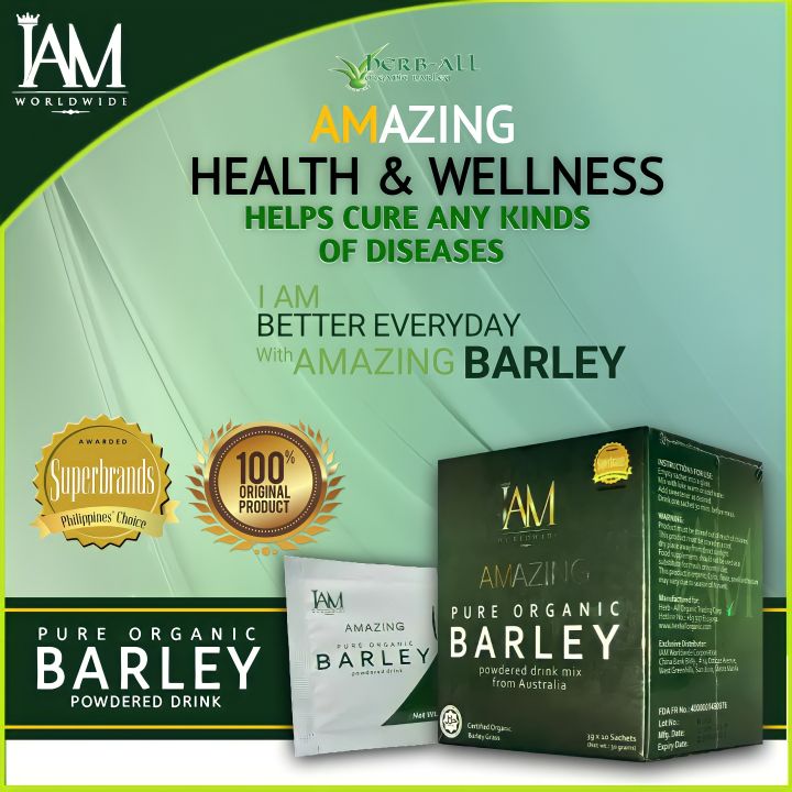 IAM Worldwide Amazing Pure Organic Barley from Australia Original Powder Grass Organic Herbal ...