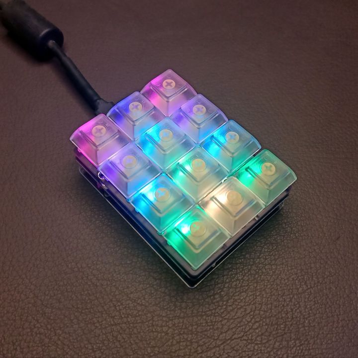 Pabile P12 12-key Macro Pad Rotary Encoder Mechanical Keyboard RGB Type-C Hot Swap RGB ...