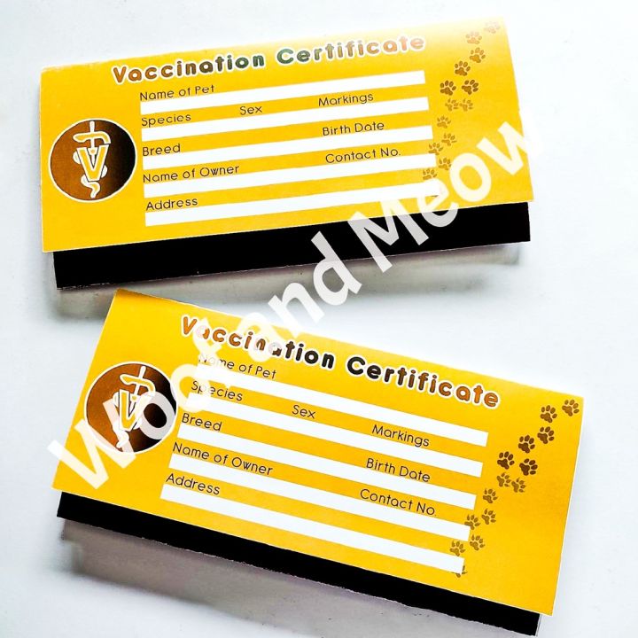 Pet Vaccination Certificate Vet Card/Booklet | Lazada PH