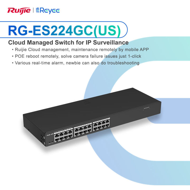 Reyee RG-ES224GC | 24-Port Gigabit Smart Switch, 24 Gigabit RJ45 Ports ...