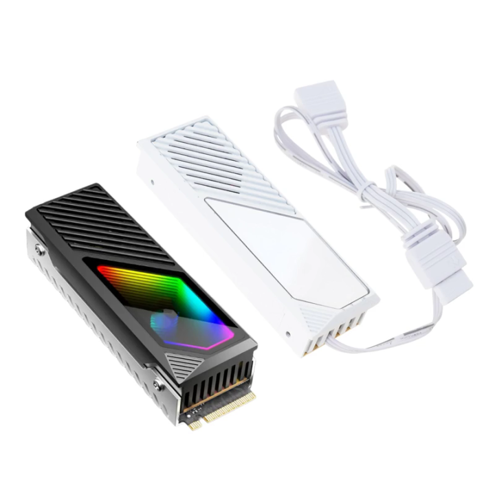 High Efficiency M.2 NVMe SSDs Heatsink with ARGB Fan Coolers for ...