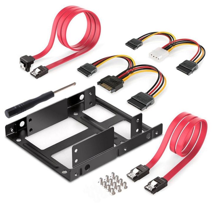 2 Bay 2.5 to 3.5 Inch External HDD SSD Metal Mounting Kit Hard Drive ...
