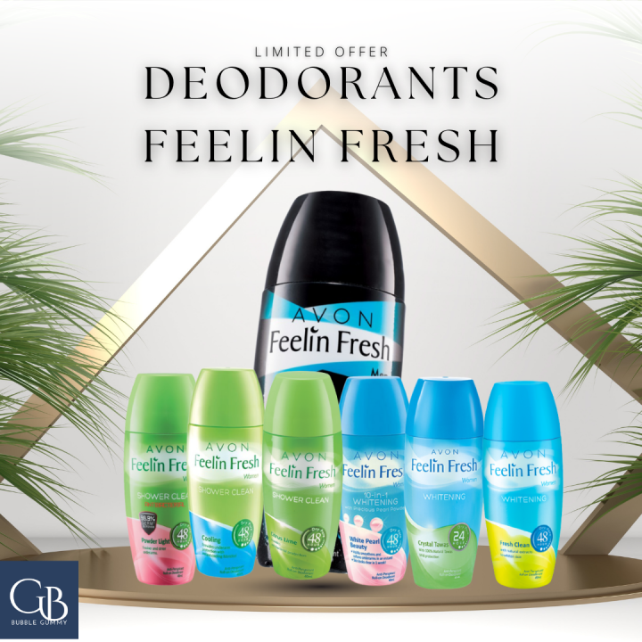 (BG) AVON Feelin Fresh Anti-Perspirant Roll-On Deodorants (40ml) | Lazada