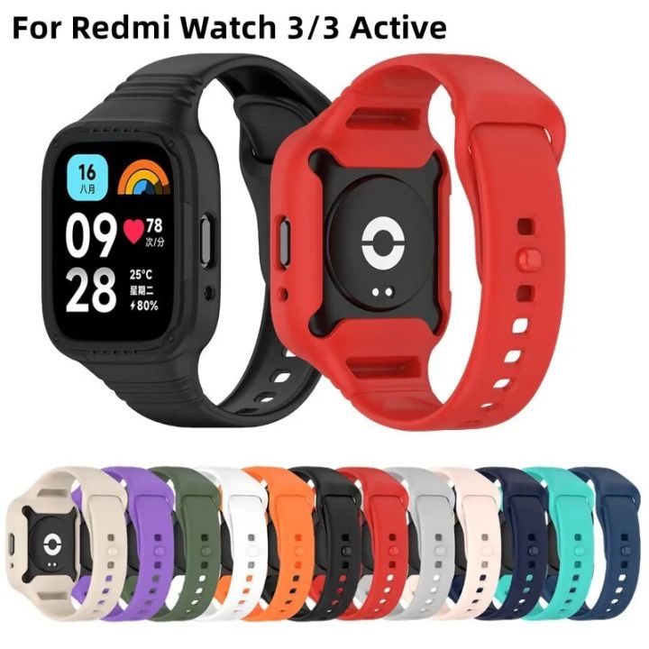 Silicone Case+Strap for Redmi Watch 3 Active Smartwatch Replacement Sport Wristband Bracelet ...