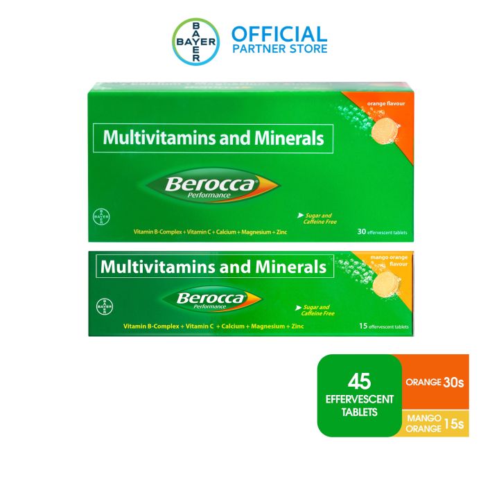 BEROCCA® Performance (Orange) Multivitamins + Minerals 30s + Mango 15s ...