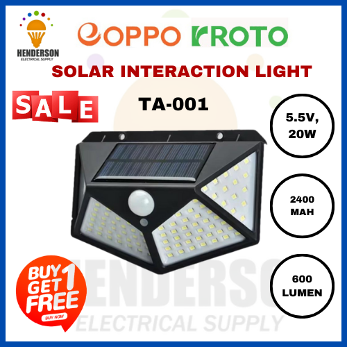 FOYU SOLAR INTERATION WALL LAMP 100 LED TA001 20w | Lazada PH