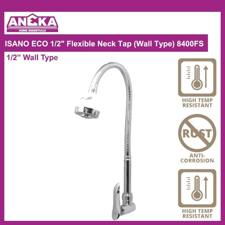 ISANO ECO 1/2 Kitchen Flexible Neck Tap (Wall Type) 8400FS | Lazada
