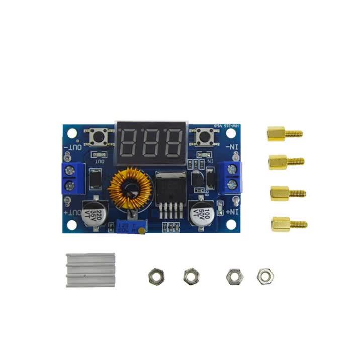 1pcs XL4015 5A High power 75W DC-DC adjustable step-down module LED Voltmeter Power supply ...
