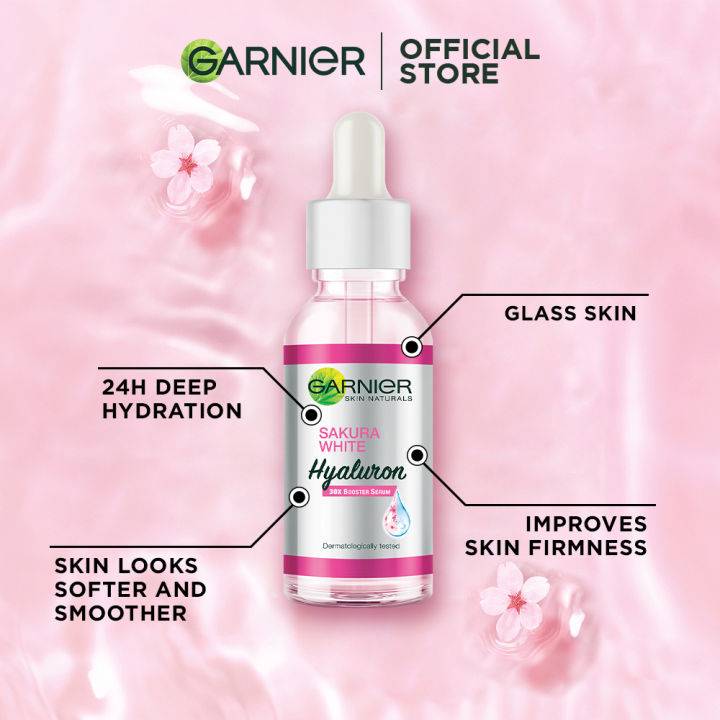 Garnier Sakura Glow Serum (30ml/ Twin Pack) - Hyaluronic Acid, Face ...