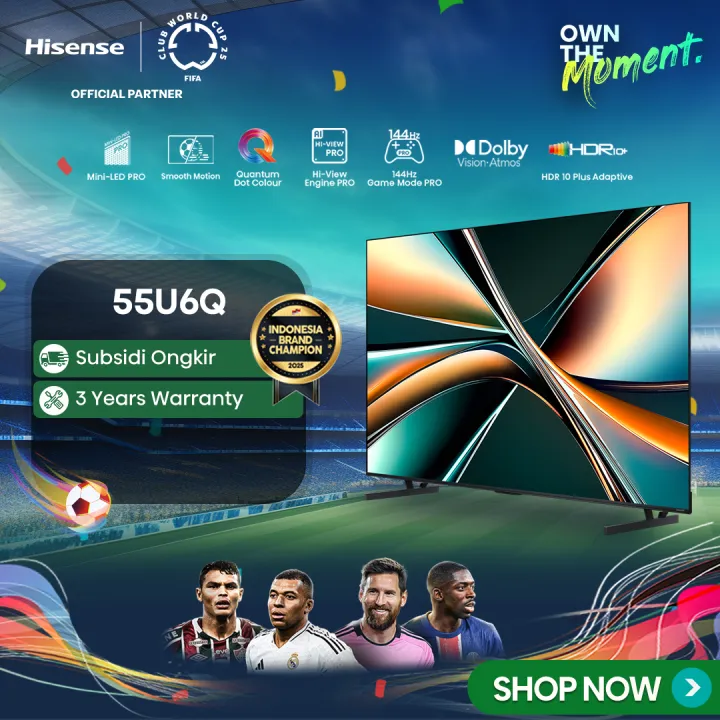 BIG DISCOUNT! Hisense 55 inch - 55U6Q - 4K Vidaa TV - Dolby Vision ...