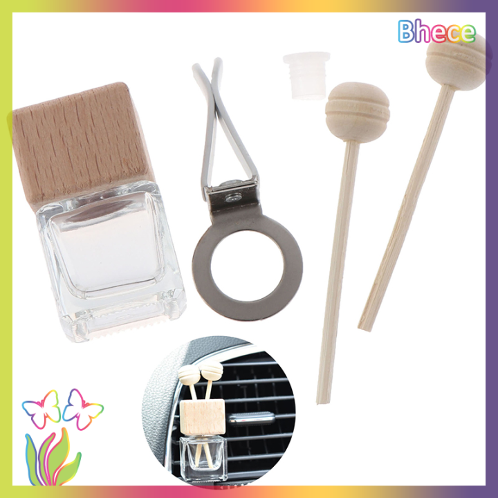 น้ำมัน Essential น้ำหอมปรับอากาศจี้ทรงขวดน้ำหอม Bhece รถแขวนคลิปแก้ว ...