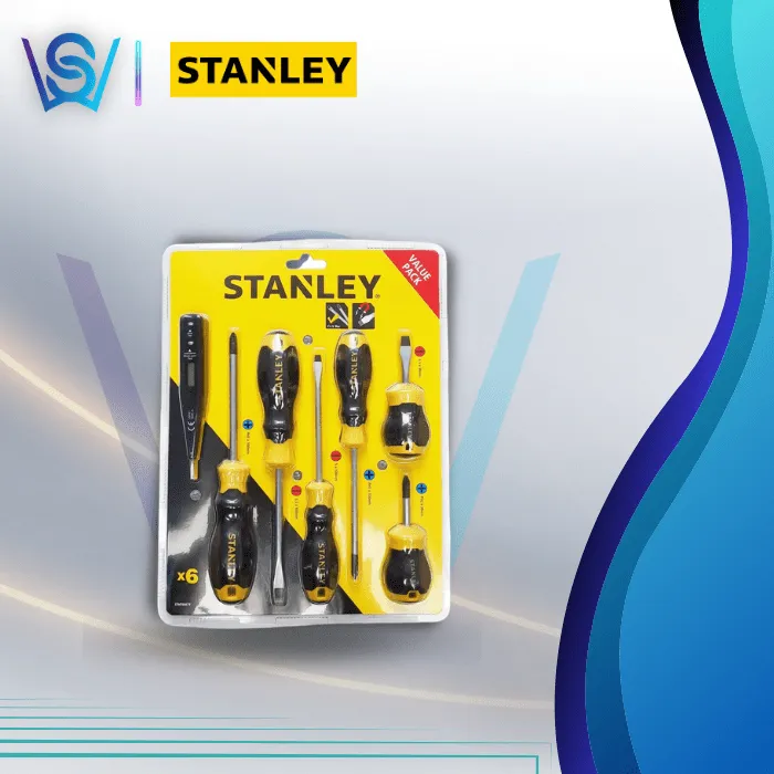 STANLEY CUSHION GRIP SCREWDRIVER SET 6PCS FREE STANLEY DIGITAL TEST PEN ...