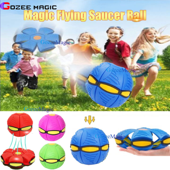 Flying Ball Toys UFO Flat Throw Disc Ball Without LED Light Magic ...