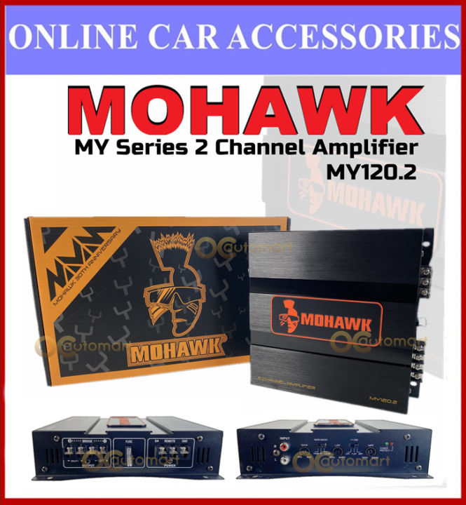Mohawk MY Series 2 Channel Amplifier MY-120.2 High Power Amp 2Ch Car ...