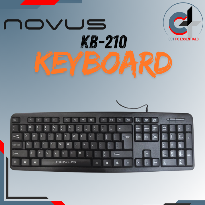 Novus USB Keyboard KB-210 Membrane Keyboard | 1.6m wire length | CCT PC ...