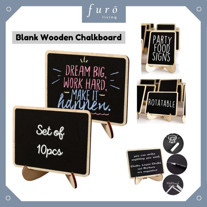 🇸🇬 10pcs Mini Wooden Blackboard/Small Message Notice Board/Chalkboard ...