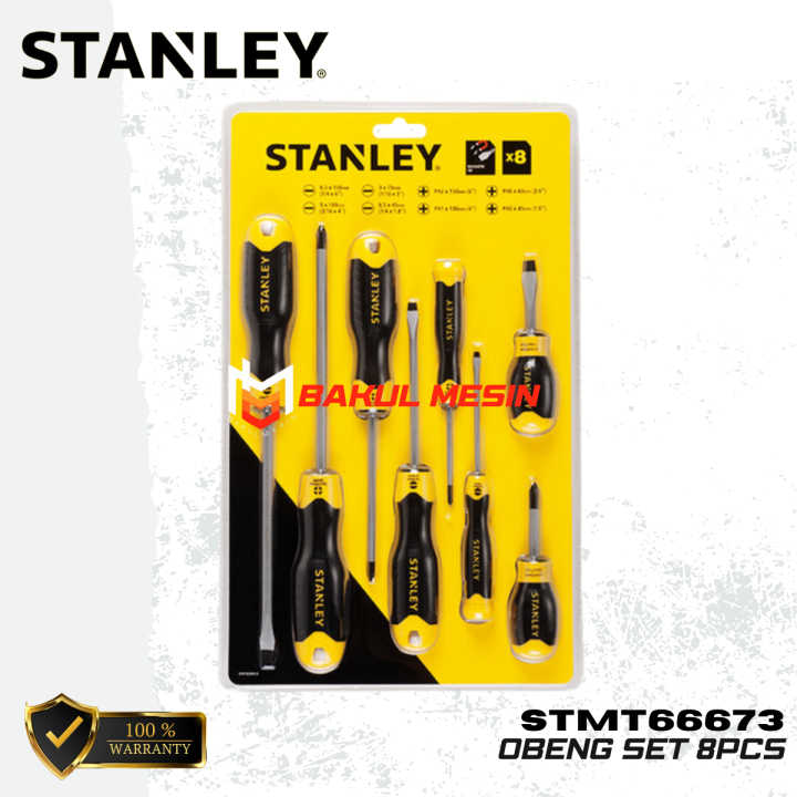 STANLEY OBENG SET 8PCS CUSHION GRIP SCREWDRIVER SET STMT66673 | Lazada ...