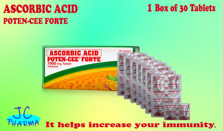 Authentic POTEN-CEE FORTE Ascorbic Acid Tab 1000mg (POTENCEE VITAMINS ...