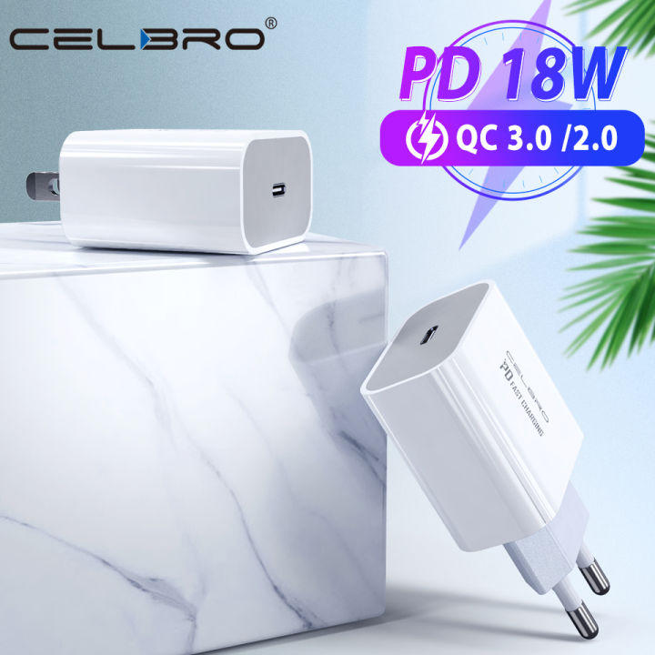 For Apple 18W USB C power adapter 18W QC PD 3.0 charger USB type C plug ...