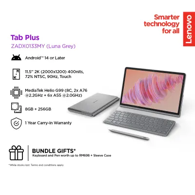 Lenovo Tab Plus Price in Malaysia & Specs - RM1599 | TechNave
