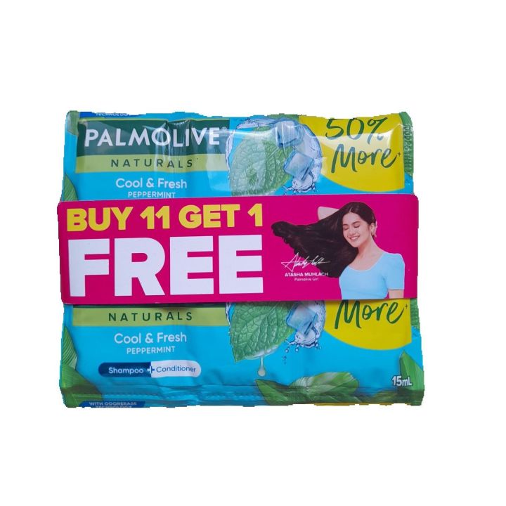 Palmolive Naturals Shampoo Cool & Fresh Peppermint 15ml (12 sachet ...