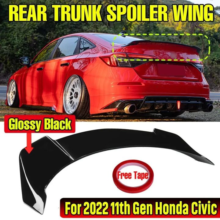 Car Rear Spoiler Wing Lip Extension For Honda Civic 11th 4 Door Sedan ...