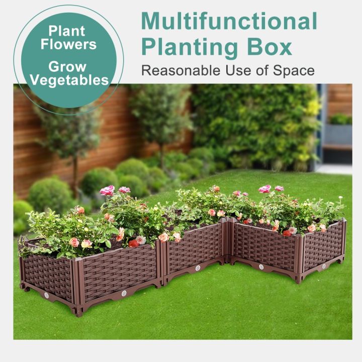 200/160x40x22cm Flower Herb Planting Box Multifunctional Container ...