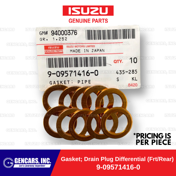 Isuzu Gasket; Drain Plug Differential (9-09571416-0) (Genuine Parts ...