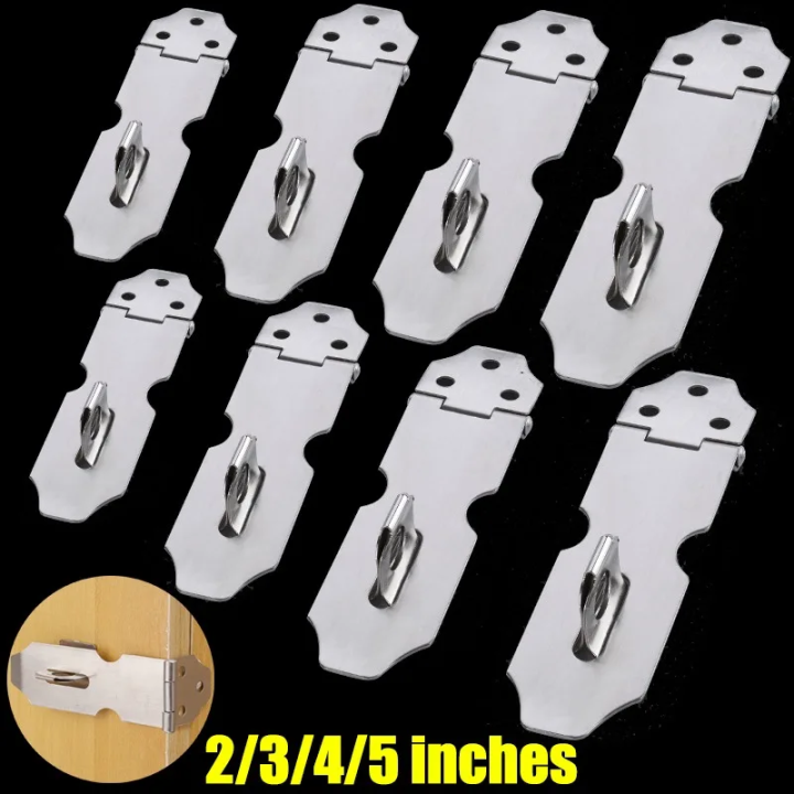 Stainless Steel Door Lock Padlock Anti Theft Hasp Staple Shed Latch ...