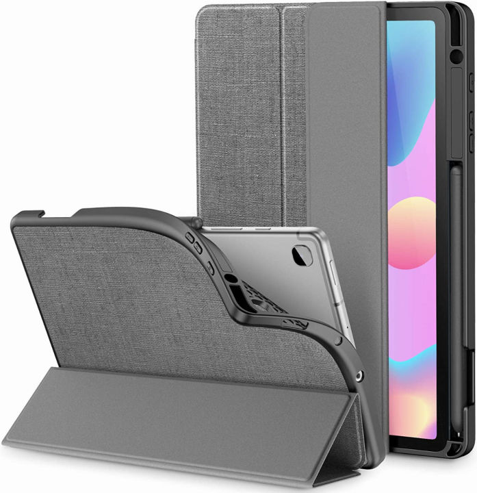 Infiland Galaxy Tab S6 Lite Case With S Pen Holder Slim Tri Fold Case