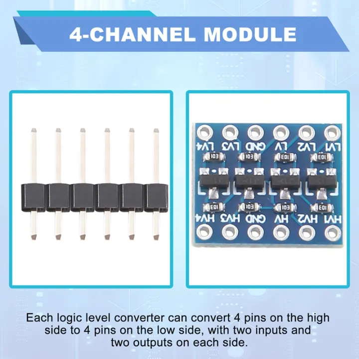 10Pcs 4 Channel IIC I2C Logic Level Converter Bi-Directional Module 3 ...