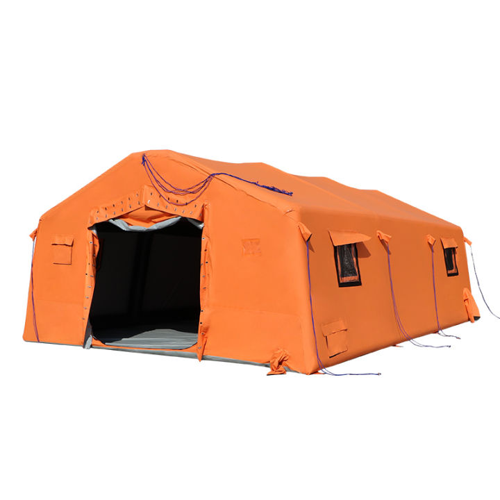 Large-scale outdoor inflatable tent exercises command emergency relief ...