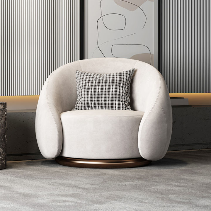 Luxury leisure chair designer chair Nordic short-staple lazy sofa chair ...