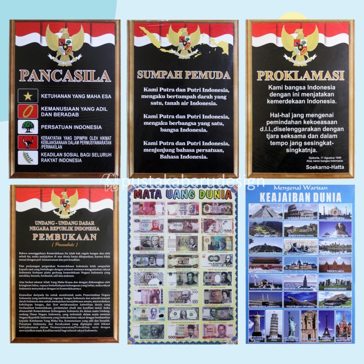 Poster Edukasi Anak Lembaran Pancasila / Sumpah Pemuda / Proklamasi ...