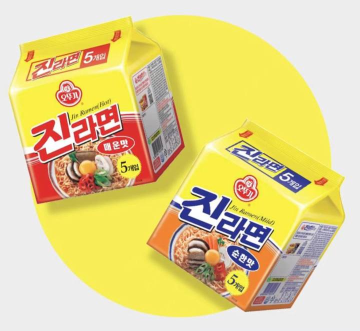 EQGS Jin Ramen (1 BigPack 5 Packs inside) Korean Spicy & Mild Instant ...