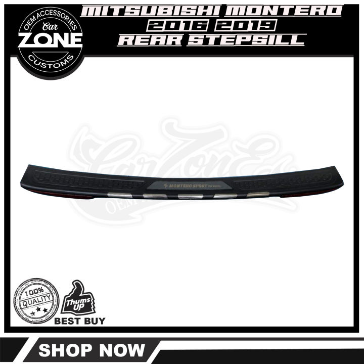 Mitsubishi Montero 2016-2019 Rear Bumper guard / Rear Step sill with ...