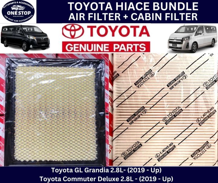 TOYOTA BUNDLE AIR FILTER AND CABIN FILTER FOR TOYOTA HIACE GL GRANDIA 2 ...