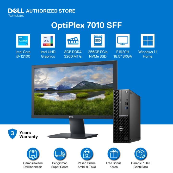 Dell Optiplex 7010 SFF [Ci3-12100-8GB-256GB-UMA-W11-E1920H-3YR] DELL ...