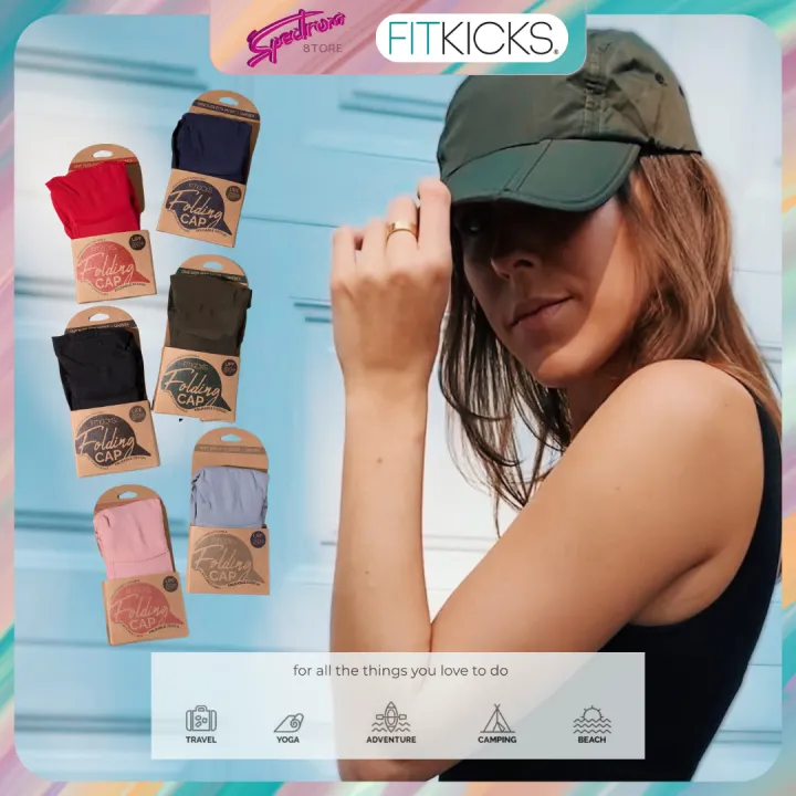 FITKICKS Folding Cap 2.0: Adjustable UPF 50+ Active Lifestyle Hat ...