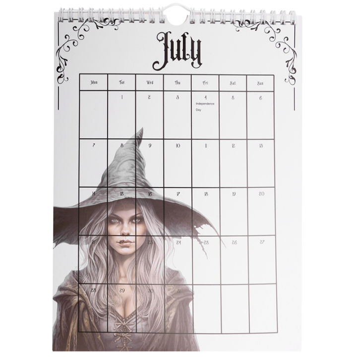 Witchy Goth 2025 Calendar Digital Pagan 2025 Monthly Planner Letter ...