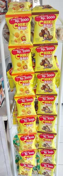 Snack Chiki Balls 2 Varian Rasa Cheese and Choco Kemasan 16Gr Rencengan ...