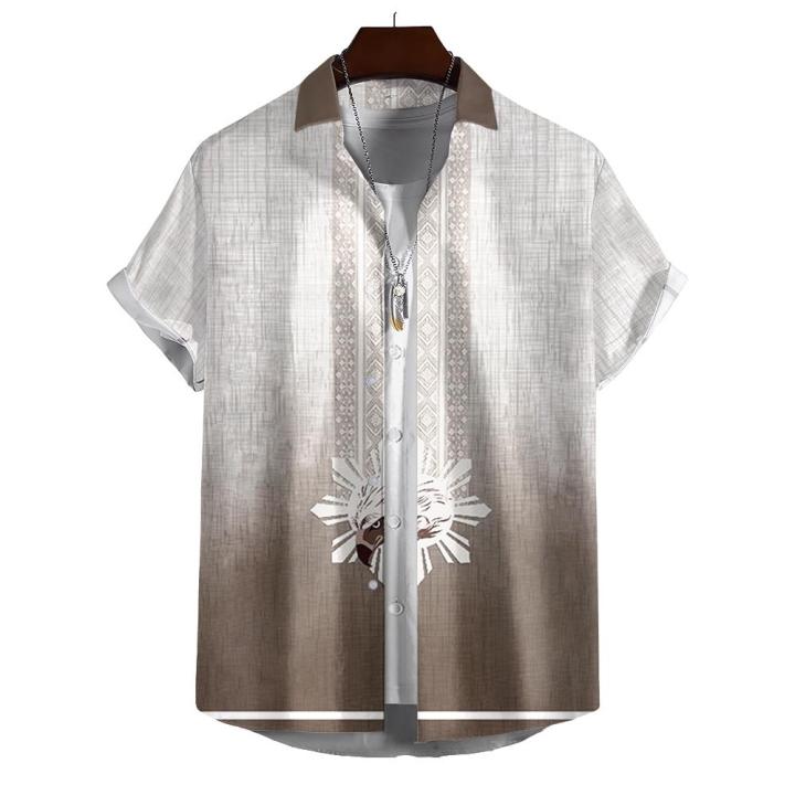Barong Shirt For Men Modern Men's Casual Shirt Retro Outfit For Men ...