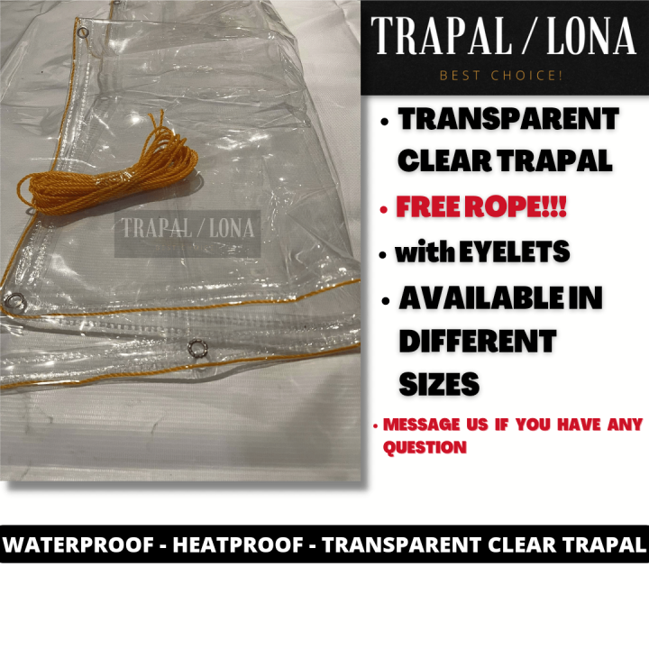 4ft x 6ft CLEAR TRANSPARENT TRAPAL WATERPROOF / MATIBAY / BEST QUALITY ...
