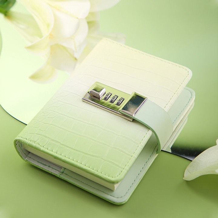 Pocket Notebook with Lock A7 Mini Diary Notepad Journal Password Agenda ...