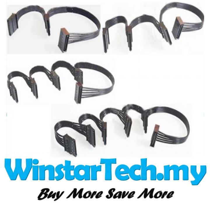 15 Pin SATA Power Extension HDD SSD Cable 2 ways 3 ways 4 ways 5 ways ...