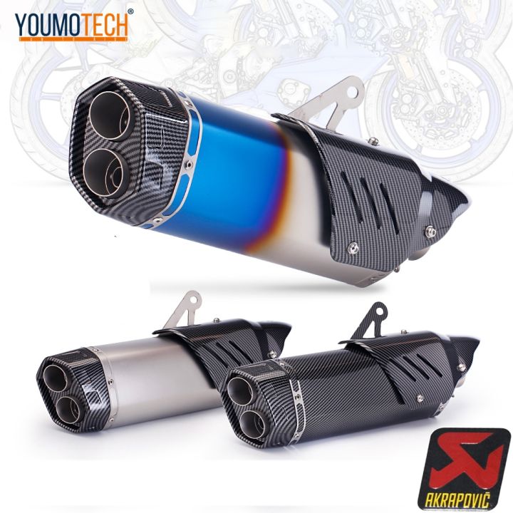 51MM Motorcycle Exhaust Muffler Pipe Escape Exhaust Tail Pipe Vent Pipe ...